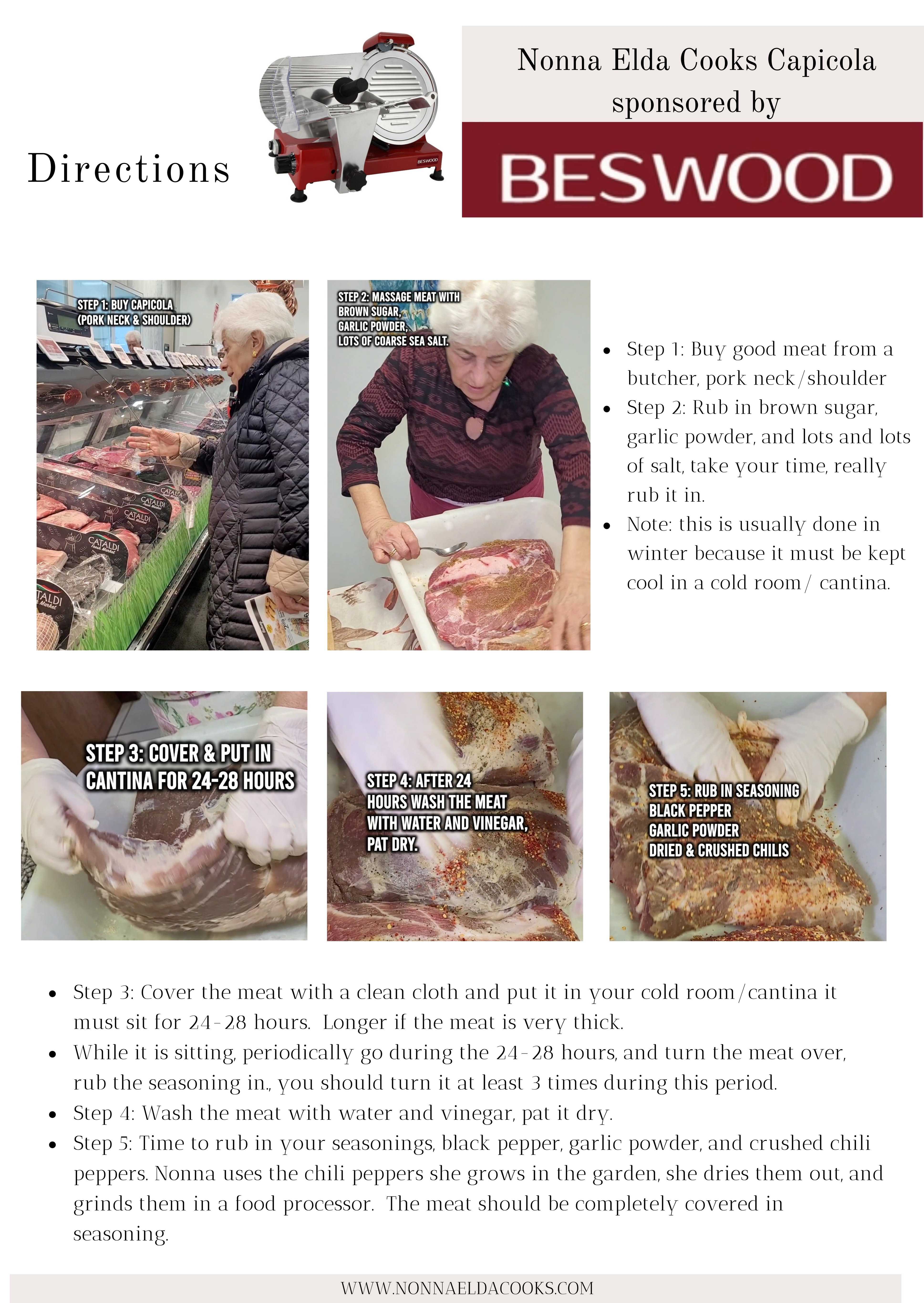 Nonna Elda’s Step-by-Step Guide for how to cure your own Capicola ...
